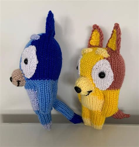 Bluey And Bingo Inspired Comfort Dolls Knitting Pattern By Leanna S Designs Knitting