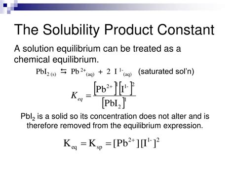 solubility product