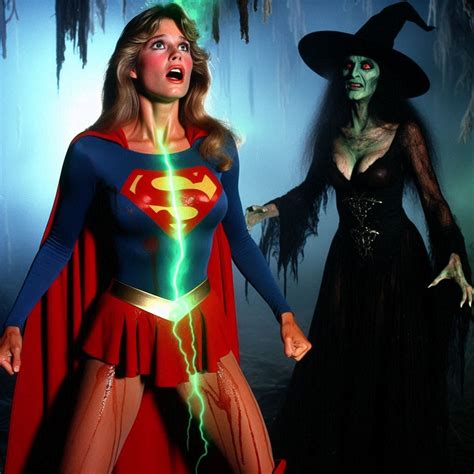 Supergirl Frozen As Kryptonite Slices Through Her By Necromancer Rev