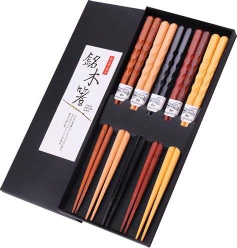 Glamfields Reusable Chopsticks Japanese Natural Wooden