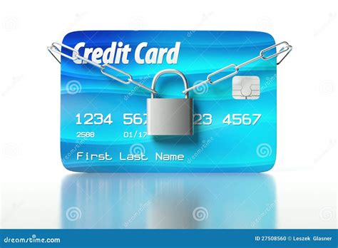 Credit Card And Padlock Concept Of Security Stock Illustration Illustration Of Accounting