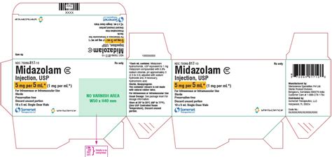 Dailymed Midazolam Midazolam Hydrochloride Injection Solution