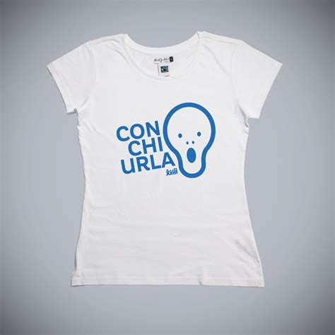 Con Chi Urla T Shirt Bianca Donna Fairtrade