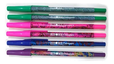 6 Antiguas Birome Lapicera Boli Sylvapen Color Sin Tinta 90s Fucsia