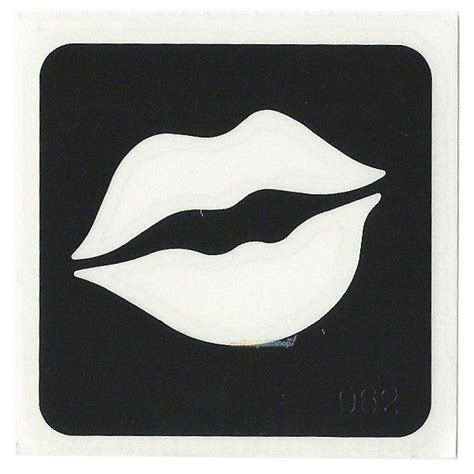 Glittertattoo Stencil Sexy Lips 5 Pack Facepaintshop