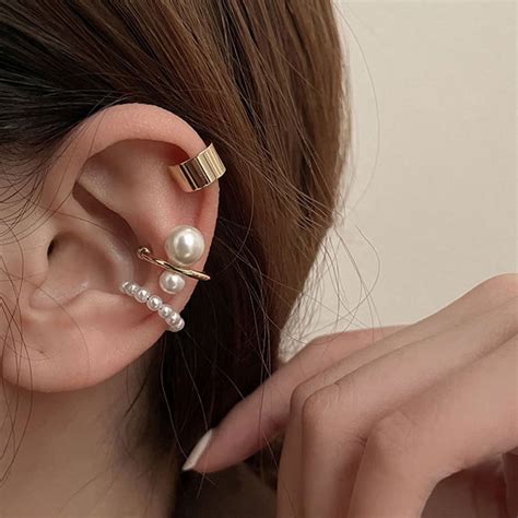 2022 Pearl Ear Bone Clip Without Pierced Ear Female French Ear Clip