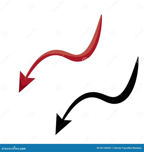 Devil Tail Red Arrow Red Devil Vector Illustration Stock Vector