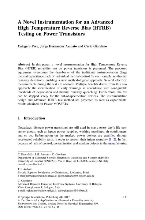 Pdf A Novel Instrumentation For An Advanced High Temperature Reverse