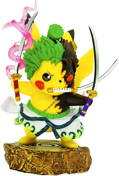 Sysy Anime Pikachu Cosplay Roronoa Zoro Action Figure One Piece Anime