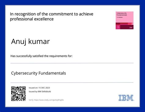 Cybersecurity Ibm Skillprogram Learningjourney Digitalsecurity Anuj Kumar