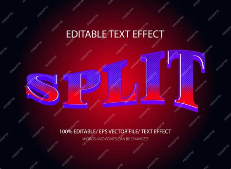 Premium Vector Split Text Effect