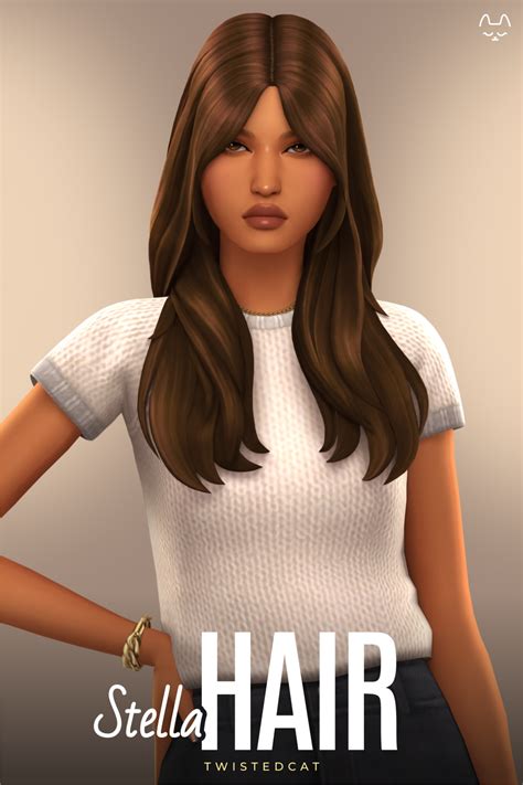 Carys Cc Finds A Long Hairstyle With Face Framing Layers Hope
