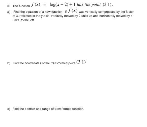 solved the function f x log x 2 1 ﻿has the point 3 1 a