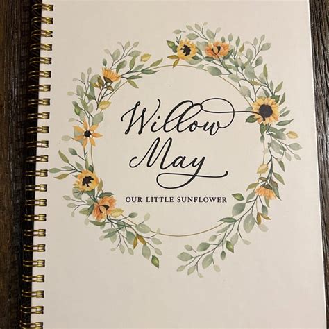 Minimalist Password Keeper With Personalized Cover Gold Spiral Binding 70 Color Options