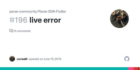 Live Error · Issue 196 · Parse Communityparse Sdk Flutter · Github