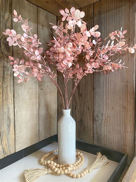 Artificial Eucalyptus Spray Stem 28 Pink Ursinas Deco Shop
