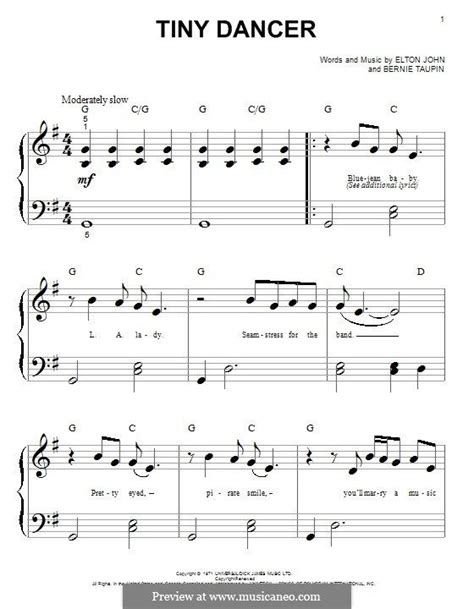 Tiny Dancer Chords And Lyrics Chord Music Sheet App