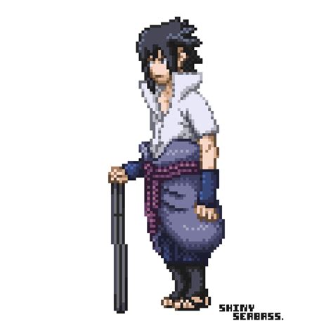 Naruto Pixel Art Sasuke · Hello Korang Kali Ini Kita Akan Tengok