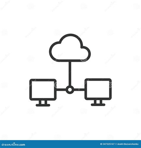 Cloud Administration Icon In Line Design Cloud Administration