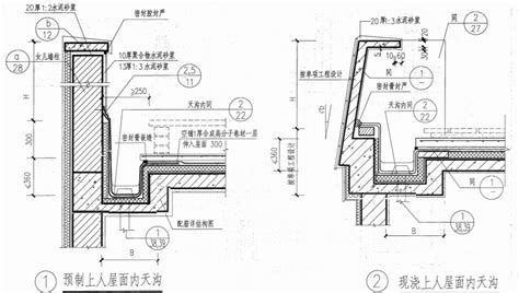 屋面内天沟排水做法图 千图网