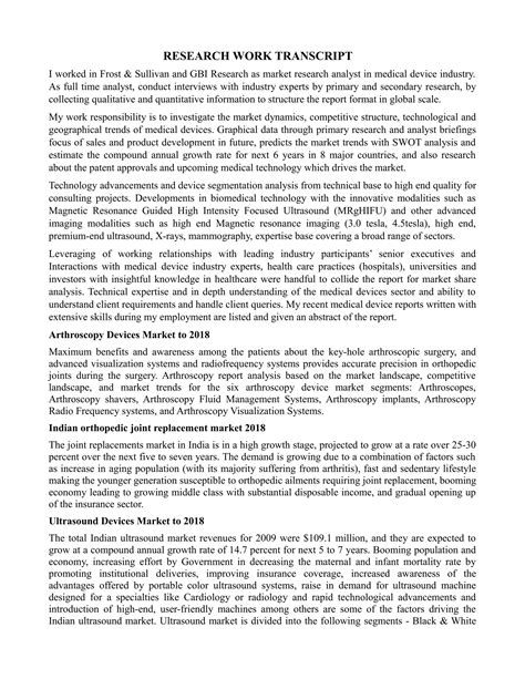 Research Transcript Pdf