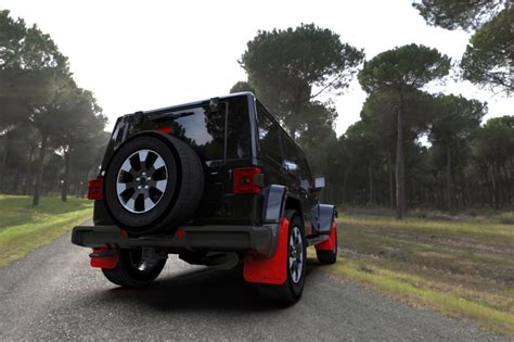 Rally Armor 18 22 Jeep Jl Wrangler Red Ur Mud Flap W Black Logo Mf54