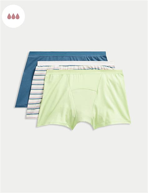Buy 3pk Heavy Absorbency First Period Boy Shorts At Marks And Spencer