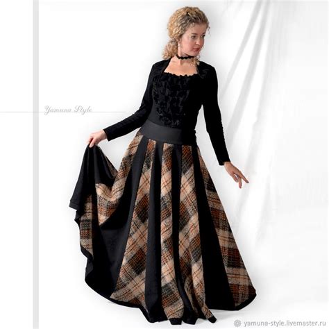 Юбка зимняя в пол клинка в интернет магазине Ярмарка Мастеров по цене 16800 ₽ Khut2ru Юбки