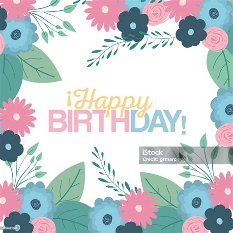 Floral Birthday Border Template Floral Birthday Instaframe Selfie
