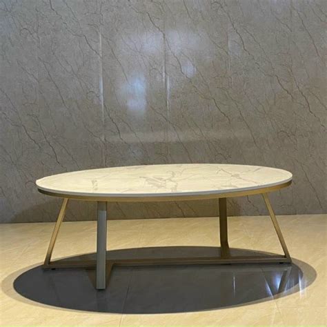 Bàn Sofa Mặt Đá Elip Để Phòng Khách Ctp 640 Caotoanphat