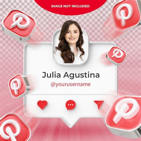Premium Psd 3d Rendering Pinterest Profile