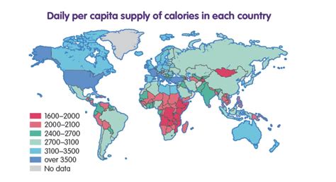 Daily Per Capita Supply Of Calories In Each Country R Mapporn