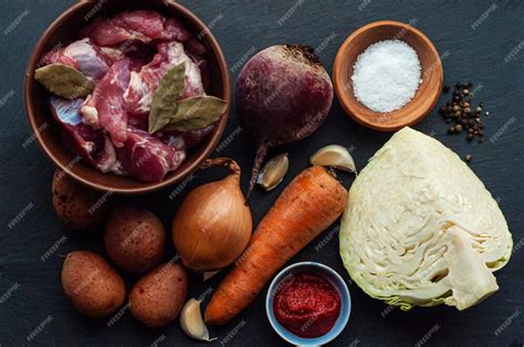Premium Photo National Ukrainian Dish Recipe Ingredients For