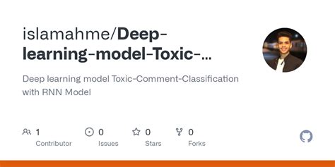 Github Islamahmedeep Learning Model Toxic Comment Classification Deep Learning Model Toxic