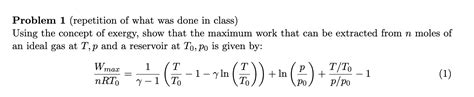 Solved Problem Repetition Of What Was Done In Class Chegg