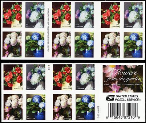 Flowers From The Garden Forever Stamps Genuine Usps Mailboxes Of