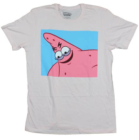 Spongebob Squarepants Mens T Shirt Devious Patrick Meme Face Image