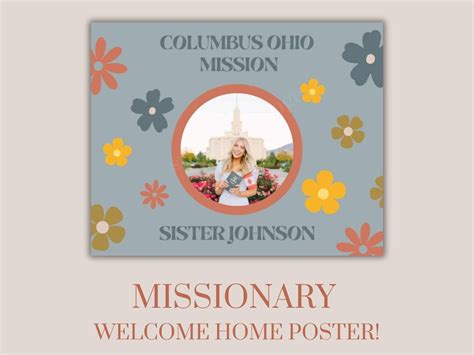 Missionary Farewell Poster Airport Signs Sister Missionary Welcome