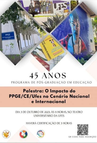 Ppge Comemoração De 45 Anos Do Ppgeceufes Centro De Educação