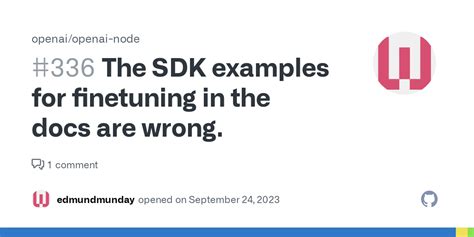 The Sdk Examples For Finetuning In The Docs Are Wrong · Issue 336