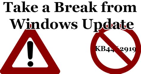 Take A Break From Windows Update Finish Line Computer Services