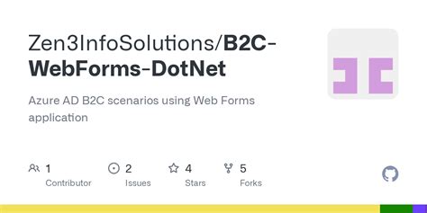github zen3infosolutions b2c webforms dotnet azure ad b2c scenarios
