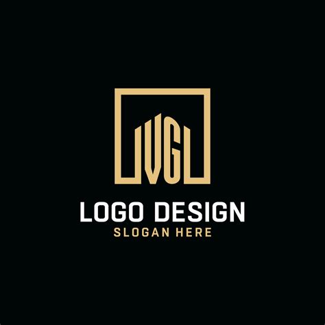 Vg Initial Monogram Logo Design With Square Shape Design Ideas 12780003 Vector Art At Vecteezy