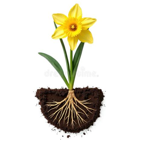 Daffodil Root Structure Study Stock Illustration Illustration Of