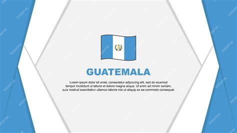 과테말라 플래그 추상 배경 디자인 템플릿 과테말라 독립 기념일 배너 만화 벡터 일러스트 과테말라 배경 프리미엄 벡터