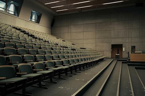 Modern Empty Lecture Hall Inside Of Modern Empty Lecture Hall No People