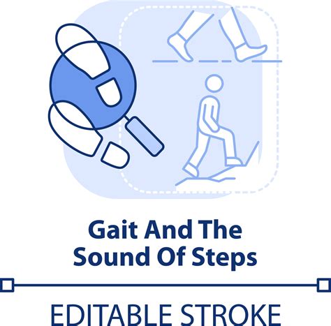 Gait And Sound Of Steps Light Blue Concept Icon Behavioural Measurement Abstract Idea Thin Line