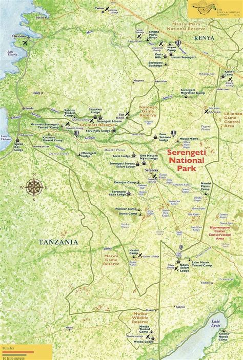 Serengeti Mapa