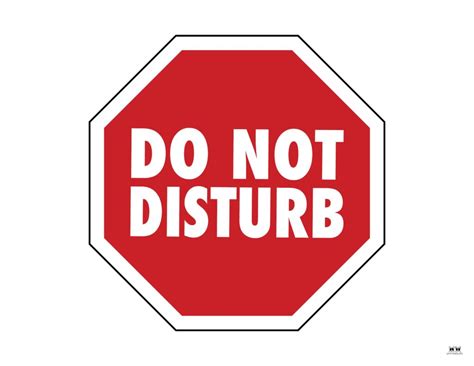 Do Not Disturb Sign Coloring Pages [2025]