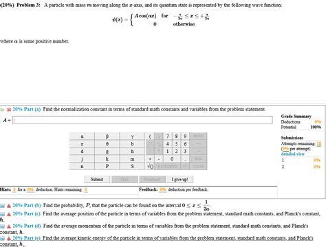 solved 20 problem 3 a particle with mass m moving along